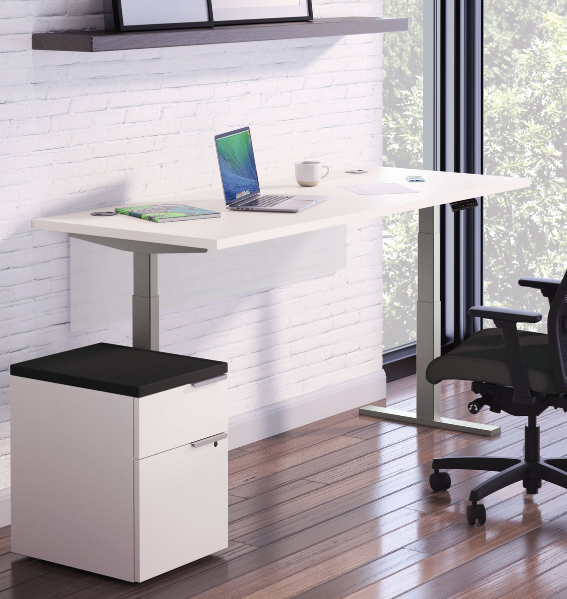 Voi Height Adjustable Desk | White Surface | Extended Height | 48x24 ...